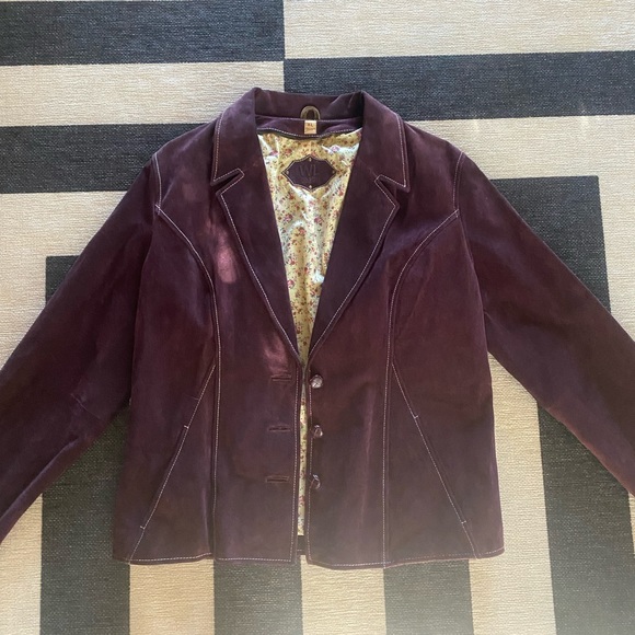 Wilsons Leather | Jackets & Coats | Plum Purple Suede Leather Jacket ...